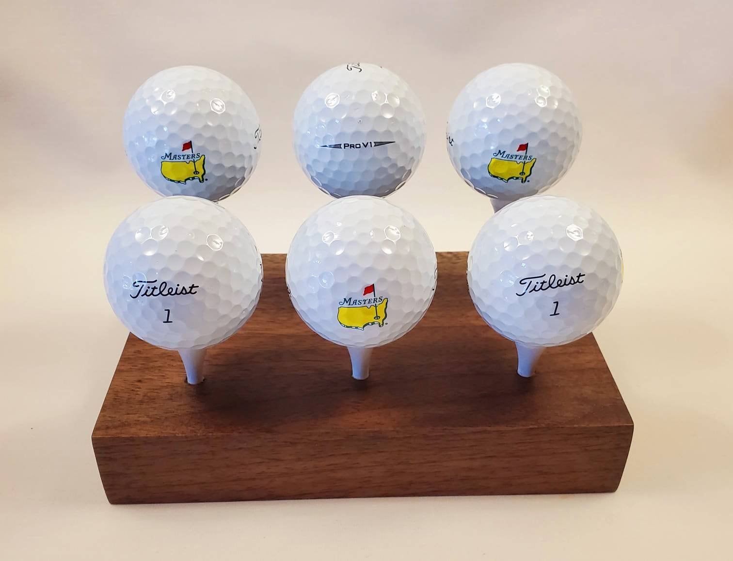 Walnut Golf Ball Tee Display - Etsy