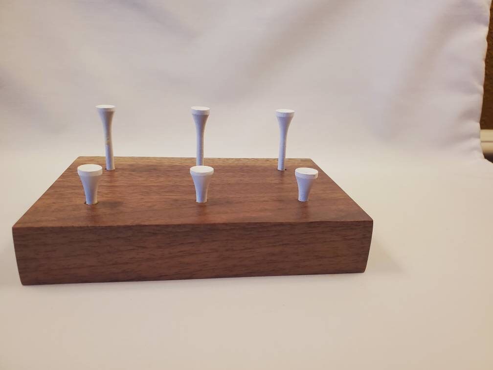 Walnut Golf Ball Tee Display - Etsy