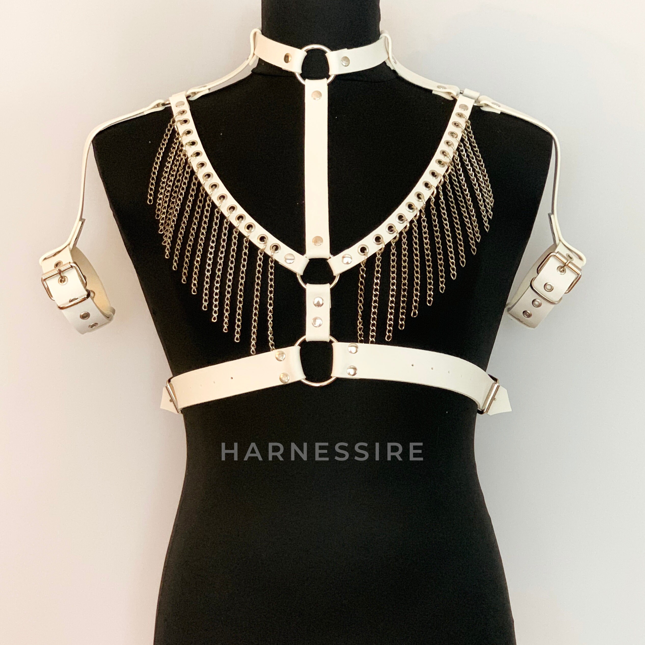 Body Chain Harness Man Red Chest Harness With Chain Man | Etsy