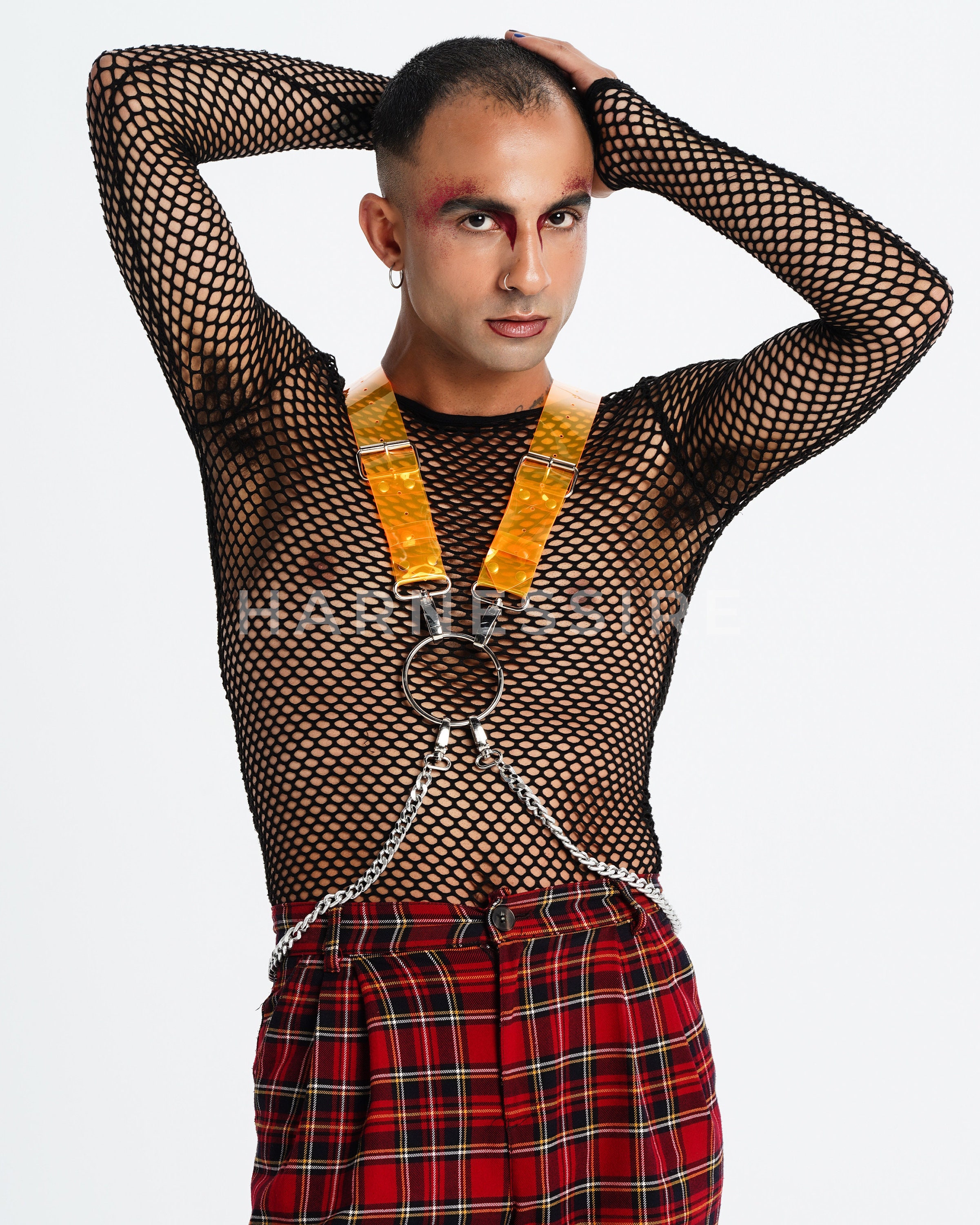 Holographic Pvc Harness Halloween Costume • Burning Man Neon Harness