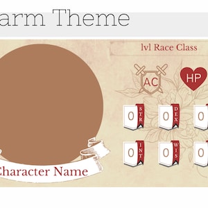 Dnd Character Card Template - Etsy