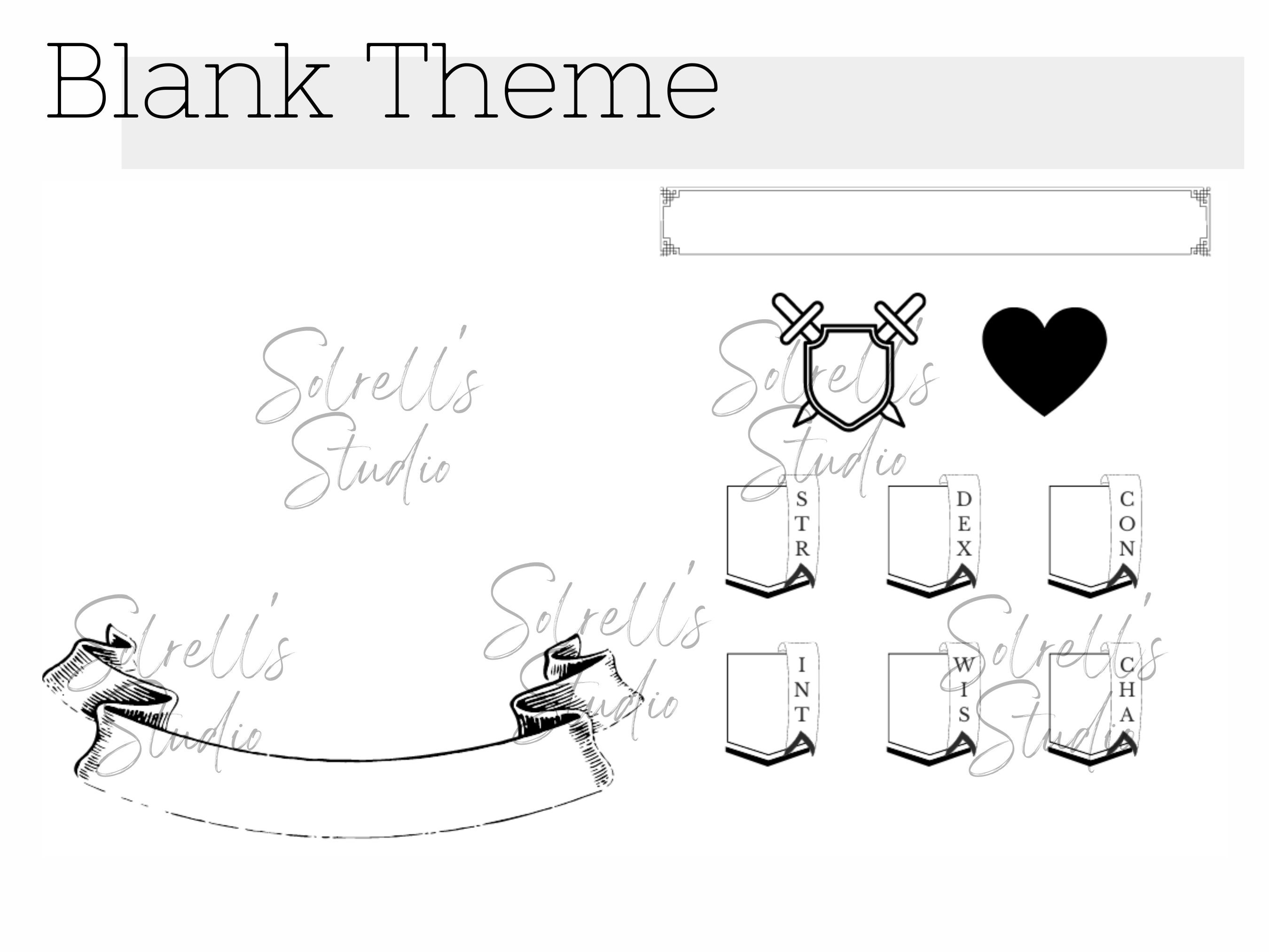 Dnd Character Card Template - Etsy