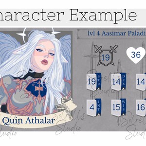 Dnd Character Card Template - Etsy