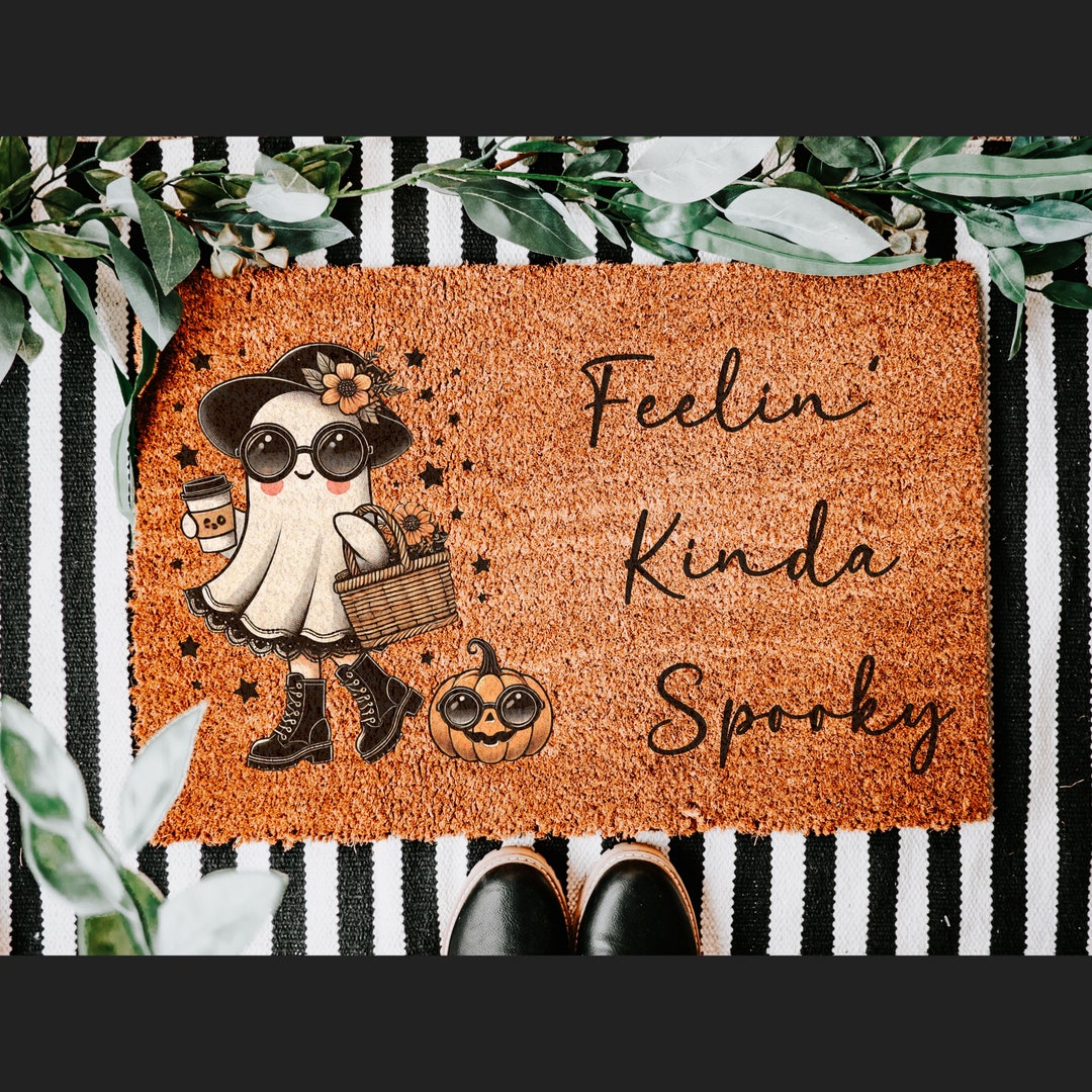 Cute Coquette Ghost Doormat Spooky Ghost Fall Mats New Home Owner Last ...