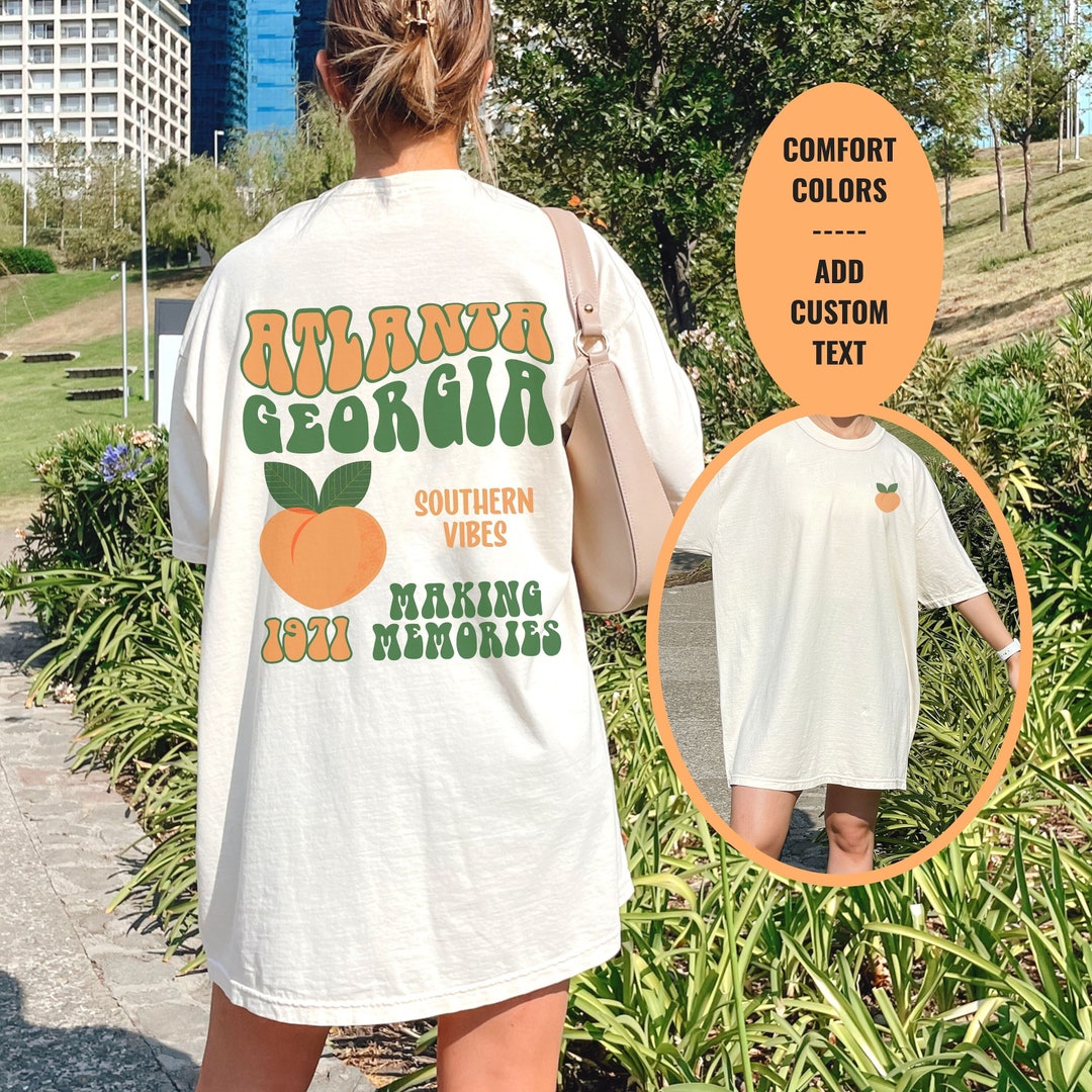Georgia Peach Comfort Colors Shirt | Atlanta Souvenir Tee - Etsy