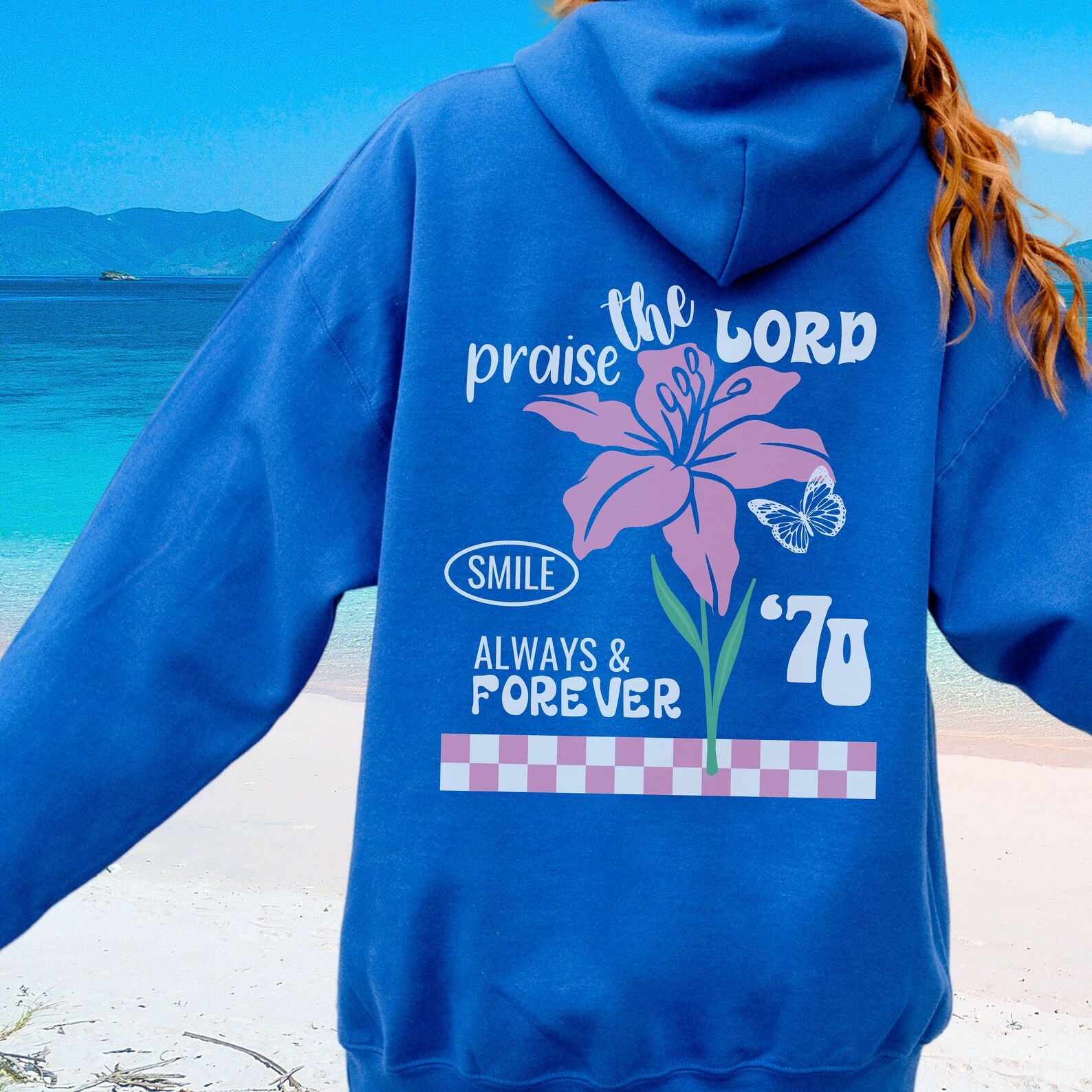 Retro Religious Hoodie Coconut Girl Aesthetic Faith Sweatshirt Trendy ...