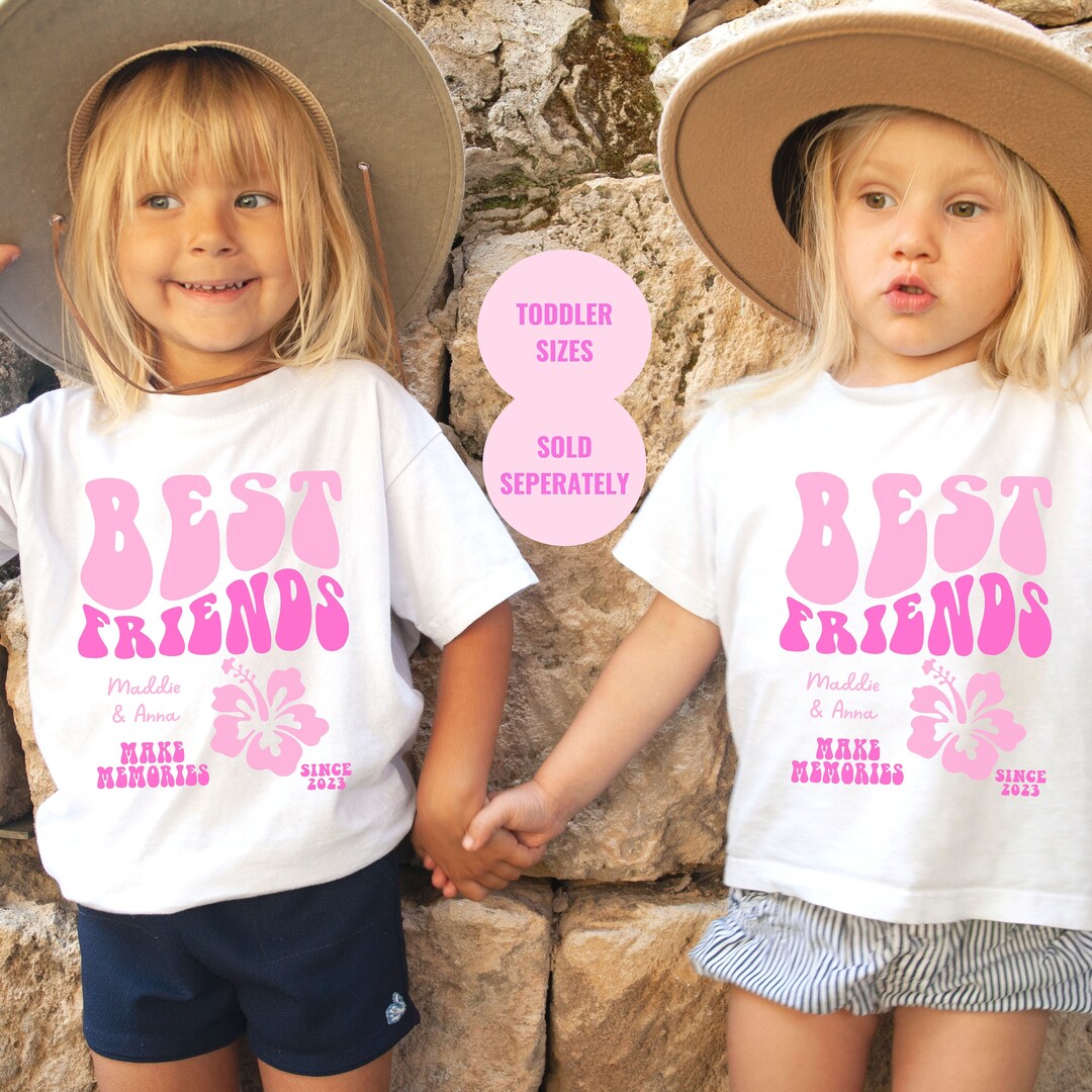 TODDLER Personalized Bff Shirt, Bestie Tshirt, Custom Best Friend Tee ...