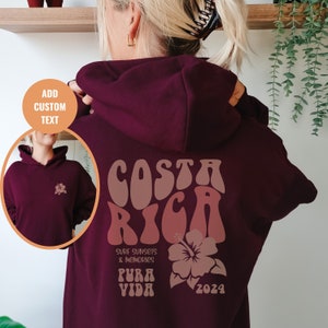 Costa Rica Hoodie, Pura Vida Sweatshirt, Gift for Bride, Trendy ...