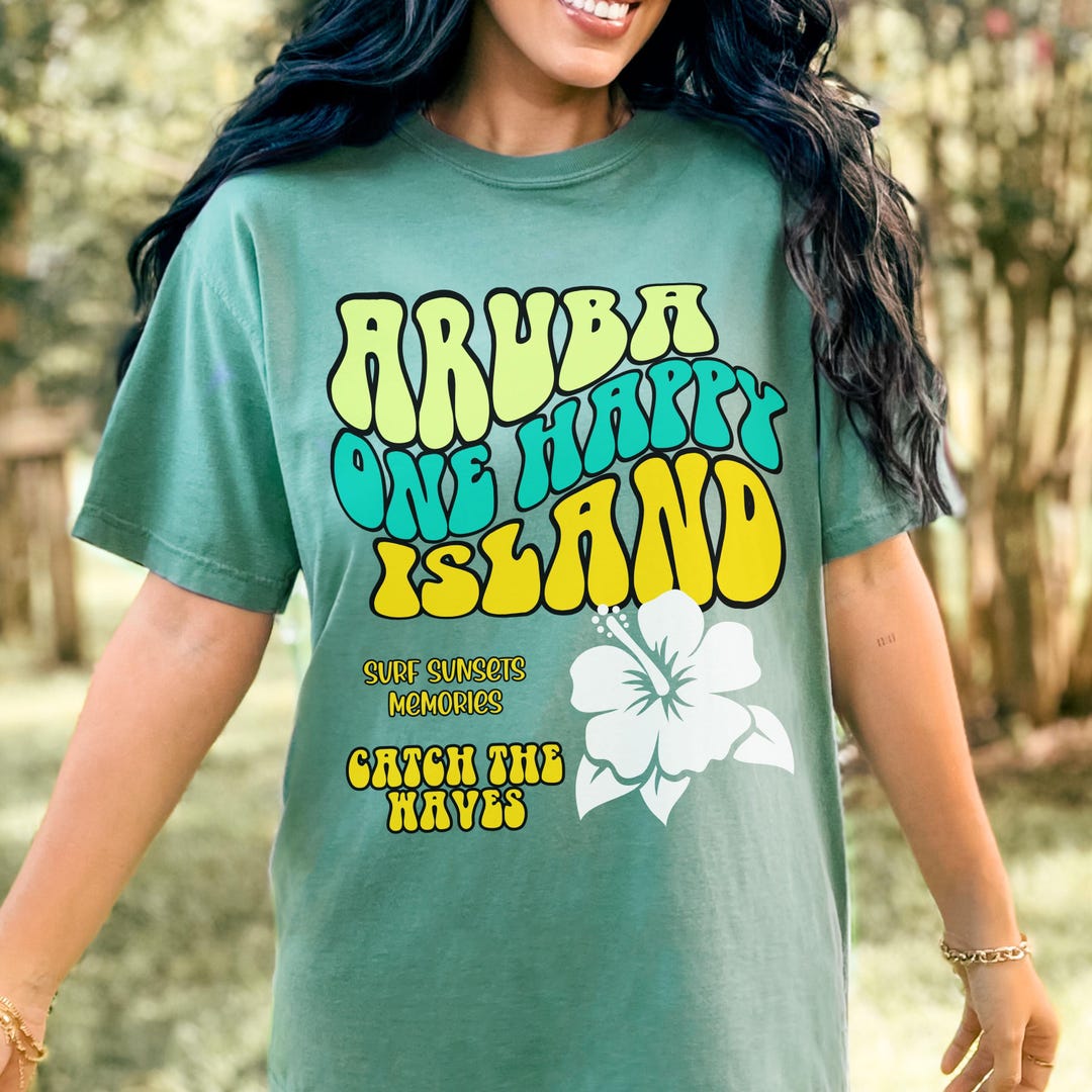 Custom Vacation Shirt: Aruba Shirt, Turtle Shirt, One Happy Island ...