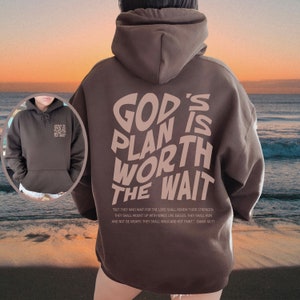 God's Plan Hoodie, Faith Over Fear Hoodie, Matching Bestie Gift, Christian Shirts, Trendy Jesus ...