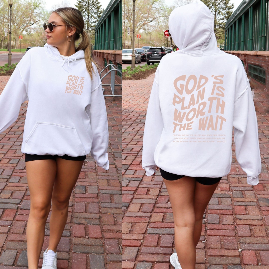 God's Plan Hoodie, Faith Over Fear Hoodie, Matching Bestie Gift, Christian Shirts, Trendy Jesus ...