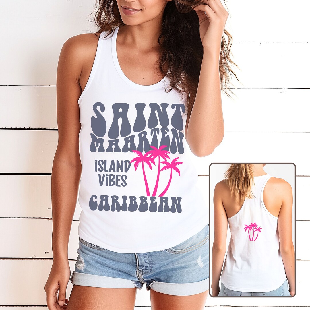 Custom St Maarten Beach Tank Top: Virgin Island Shirt, Bachelorette Cruise Shirts, Sint Maarten ...