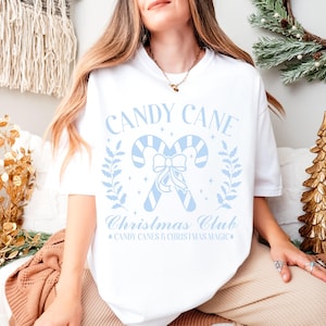 Coquette Candy Cane Social Club Shirt, Comfort Colors Retro Shirt ...