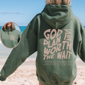 God's Plan Hoodie, Faith Over Fear Hoodie, Matching Bestie Gift, Christian Shirts, Trendy Jesus ...