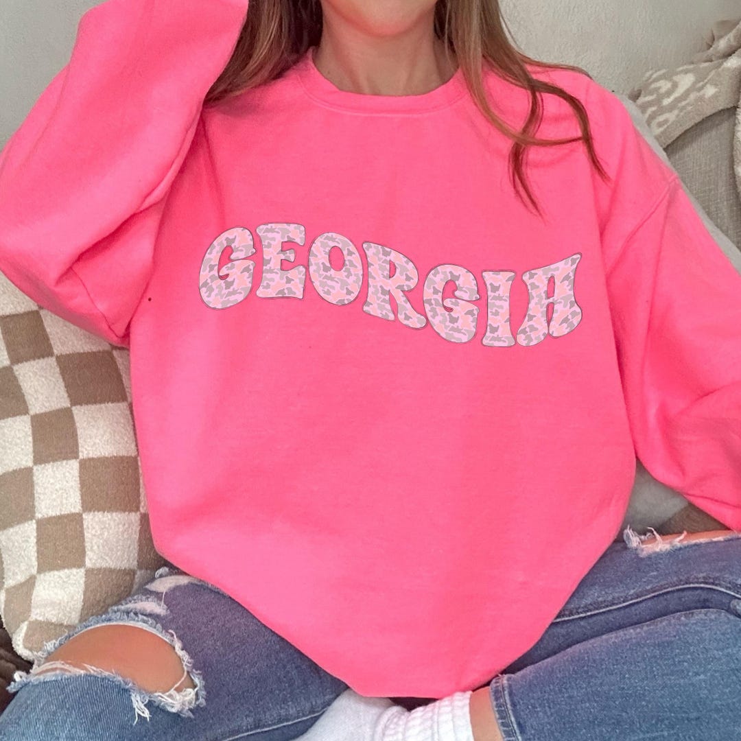 Georgia Sweatshirt: Custom Camo Letters Hoodie, Thank You Gifts | Adult ...