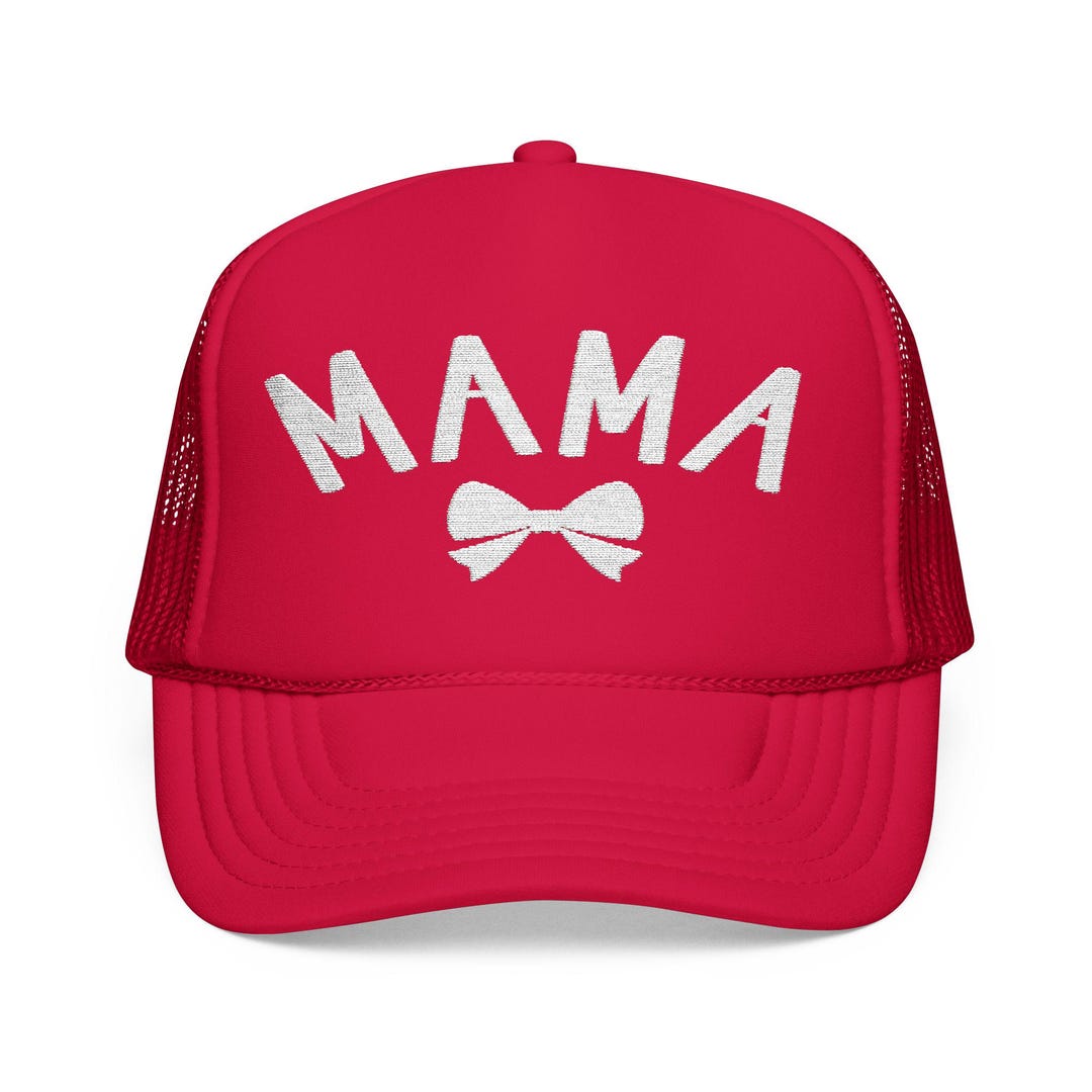 Embroidered Mommy Hat, Coquette Bow Hat With Embroidery for Mama ...