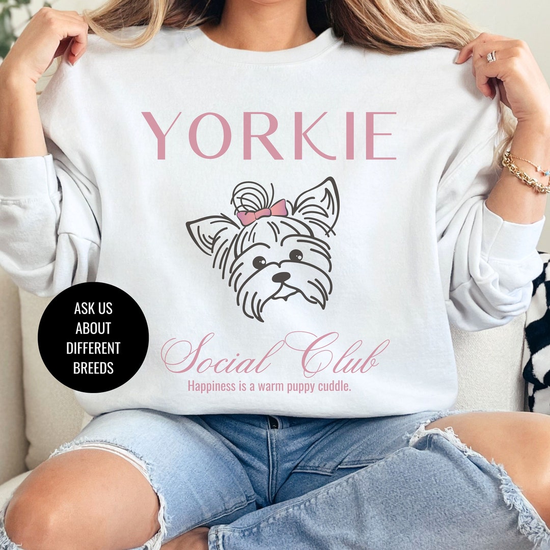 Yorkie Sweatshirt Dog Grandma Gift Small Dog Breed Yorkshire Terrier ...