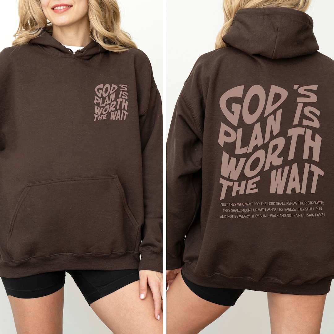 God's Plan Hoodie, Faith Over Fear Hoodie, Matching Bestie Gift, Christian Shirts, Trendy Jesus ...