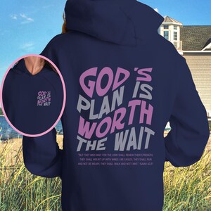 God's Plan Hoodie, Faith Over Fear Hoodie, Matching Bestie Gift, Christian Gift for Friend ...