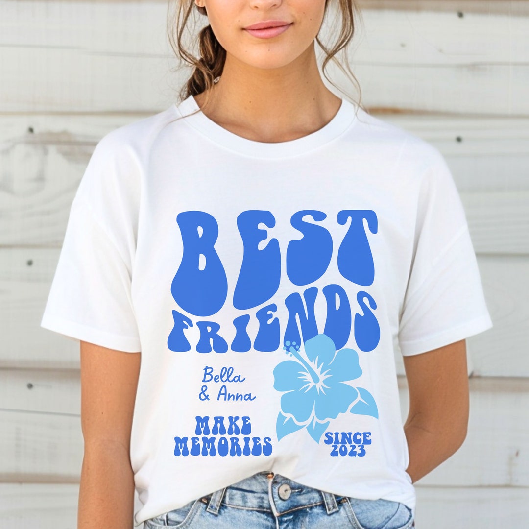 Custom Bestie Tshirt: Friend Group Tees, Gift for Best Friends, Big ...