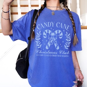 Coquette Candy Cane Social Club Shirt, Comfort Colors Retro Shirt ...
