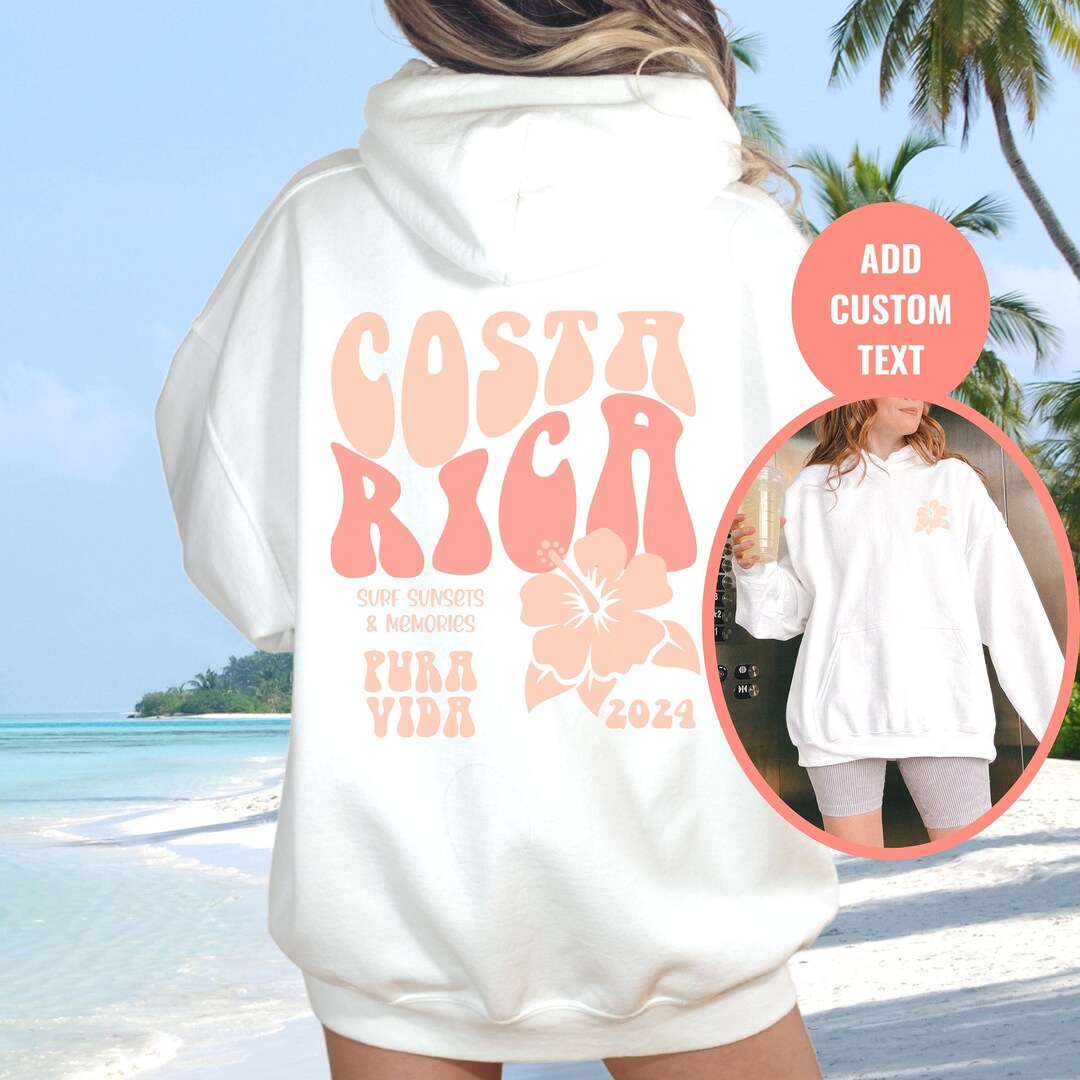 Costa Rica Hoodie, Pura Vida Sweatshirt, Gift for Bride, Trendy ...
