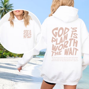 God's Plan Hoodie, Faith Over Fear Hoodie, Matching Bestie Gift, Christian Shirts, Trendy Jesus ...