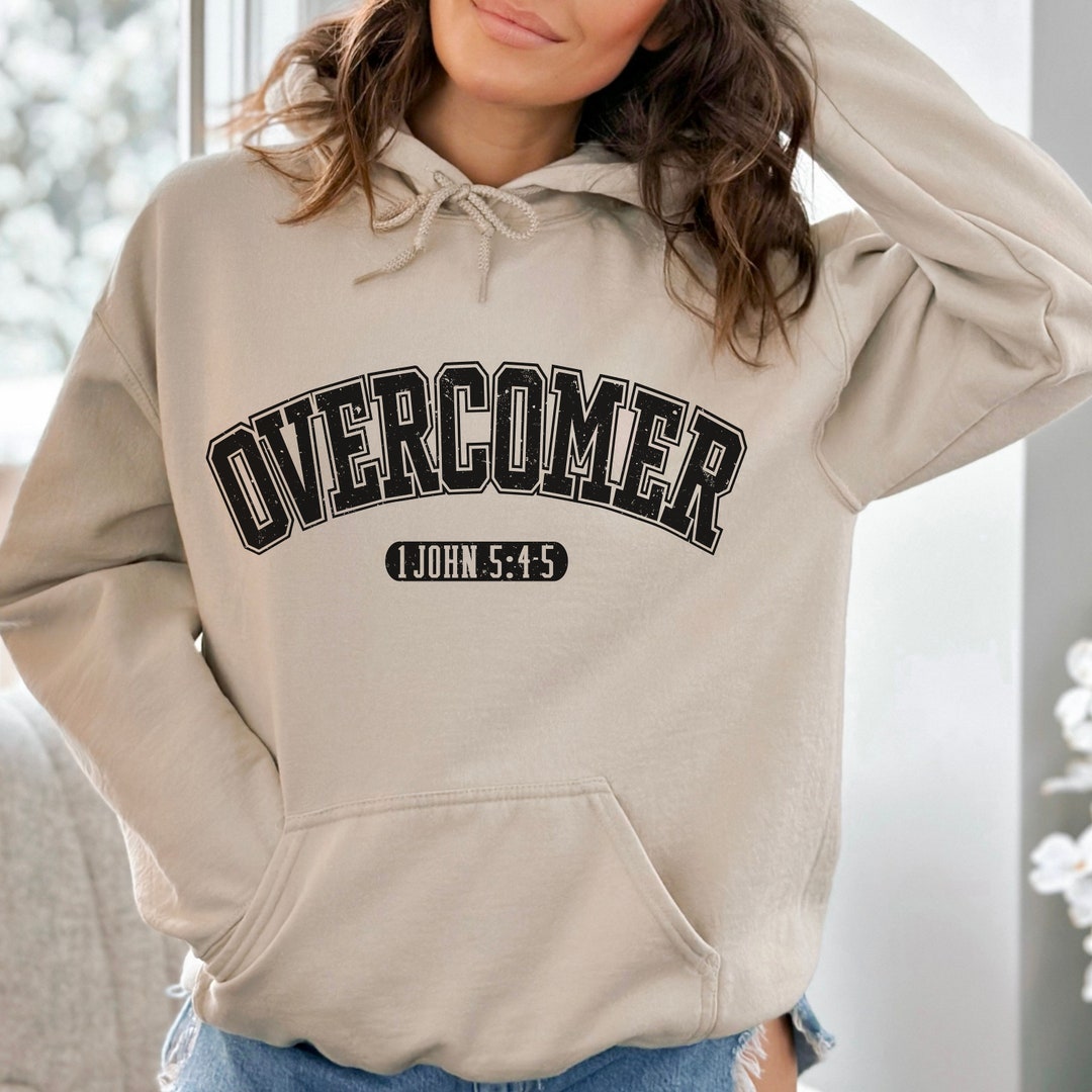 Christian Hoodie Bible Verse Hoodie Overcomer Hoodie Christian Merch ...