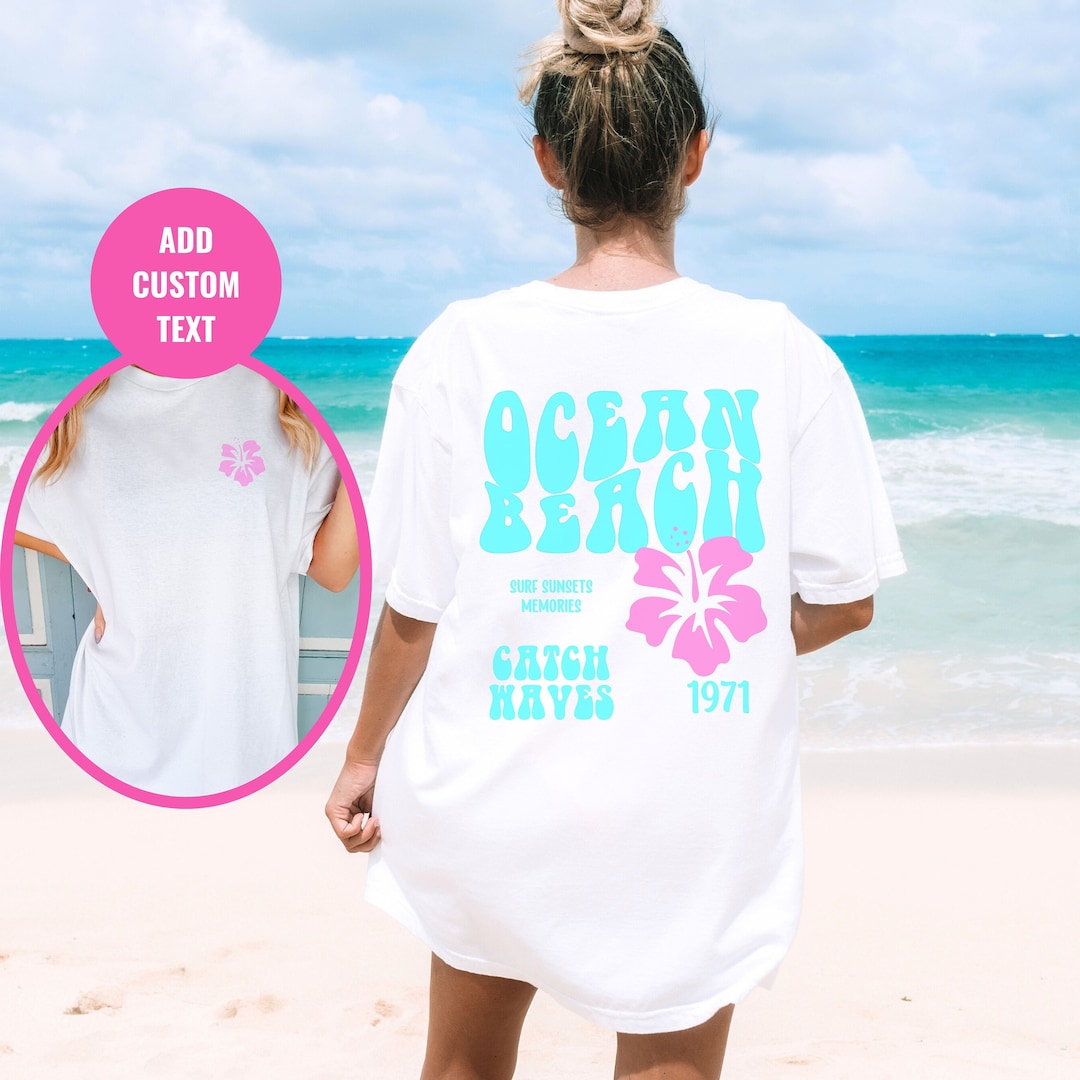 Personalized Ocean Beach Shirt, Comfort Colors Tshirt, Personalized ...