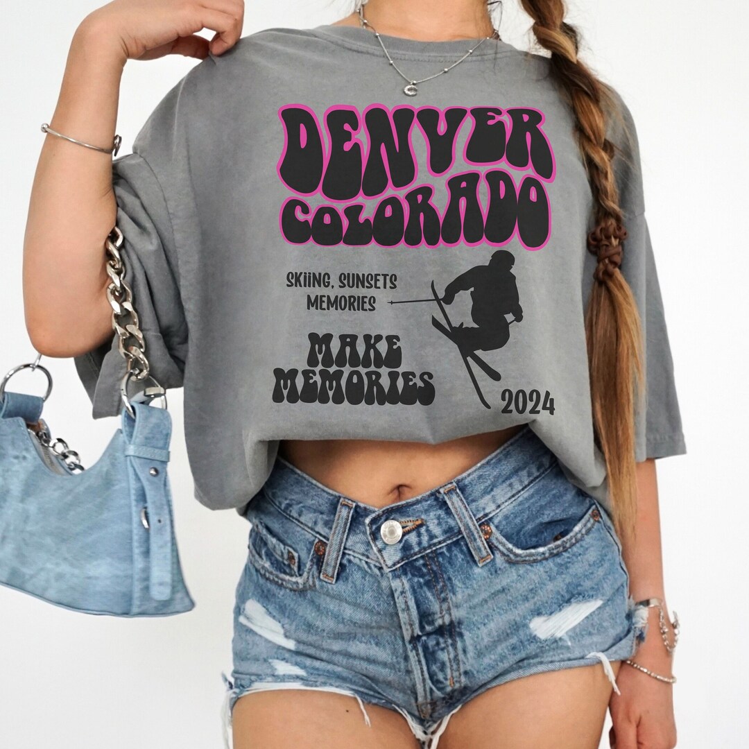 Denver Shirt, Preppy Comfort Color Shirt Ski Vacation Ski Colorado T ...