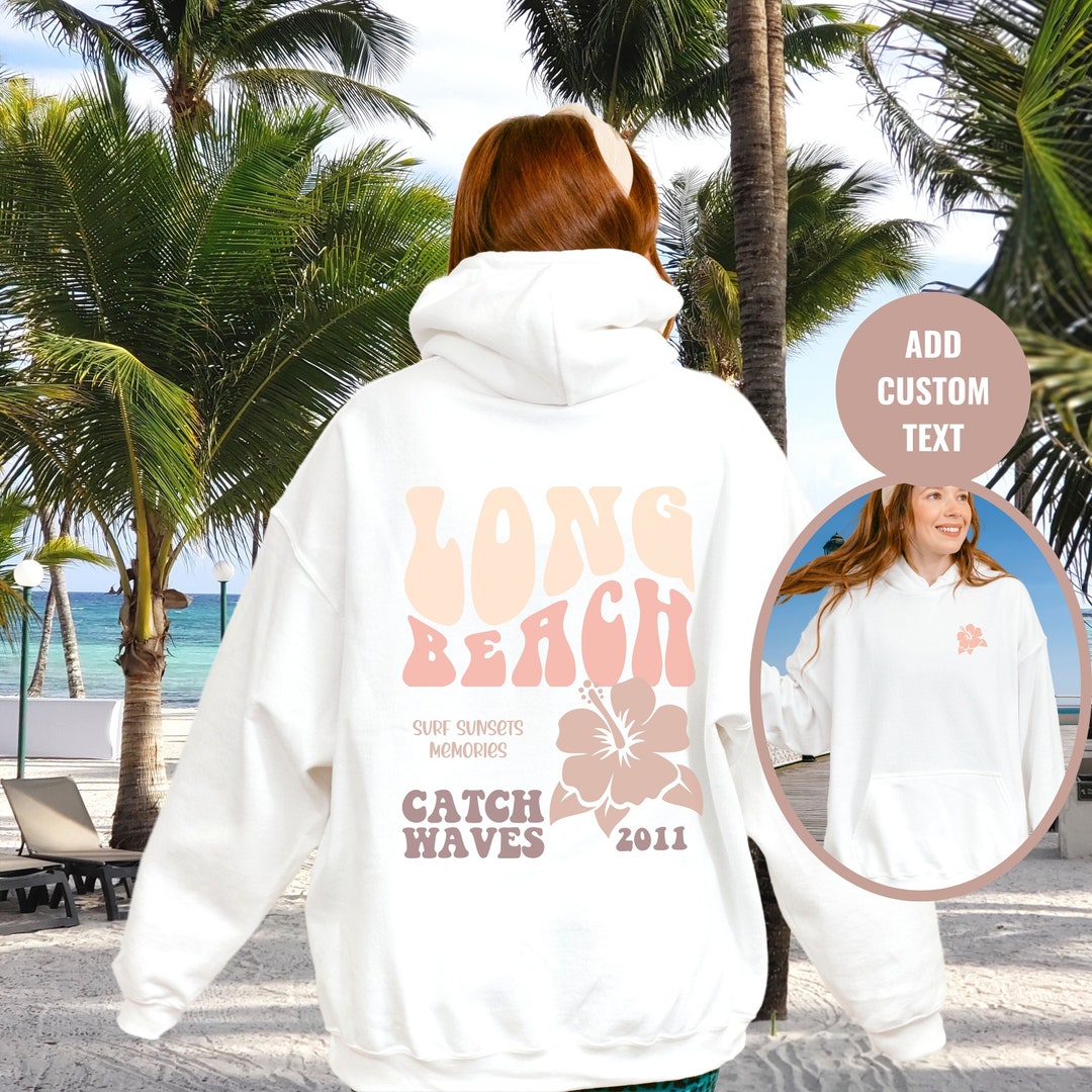 Long Beach Hoodie Beach Vacation Sweatshirt Trendy Hoodies for Her ...