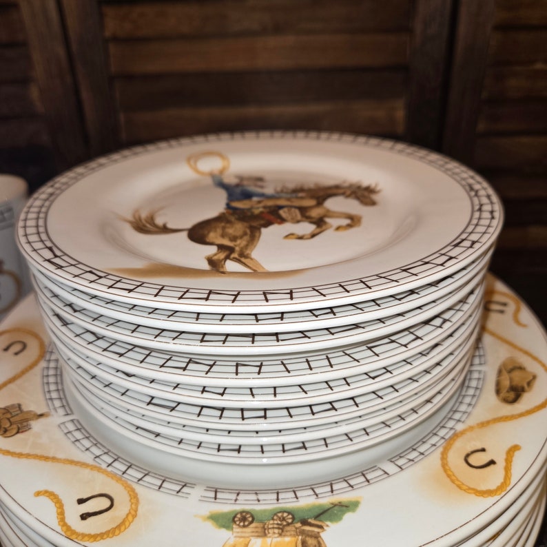 Vintage American Atelier Cowboy Pattern. Discontinued. Setting for 8 ...