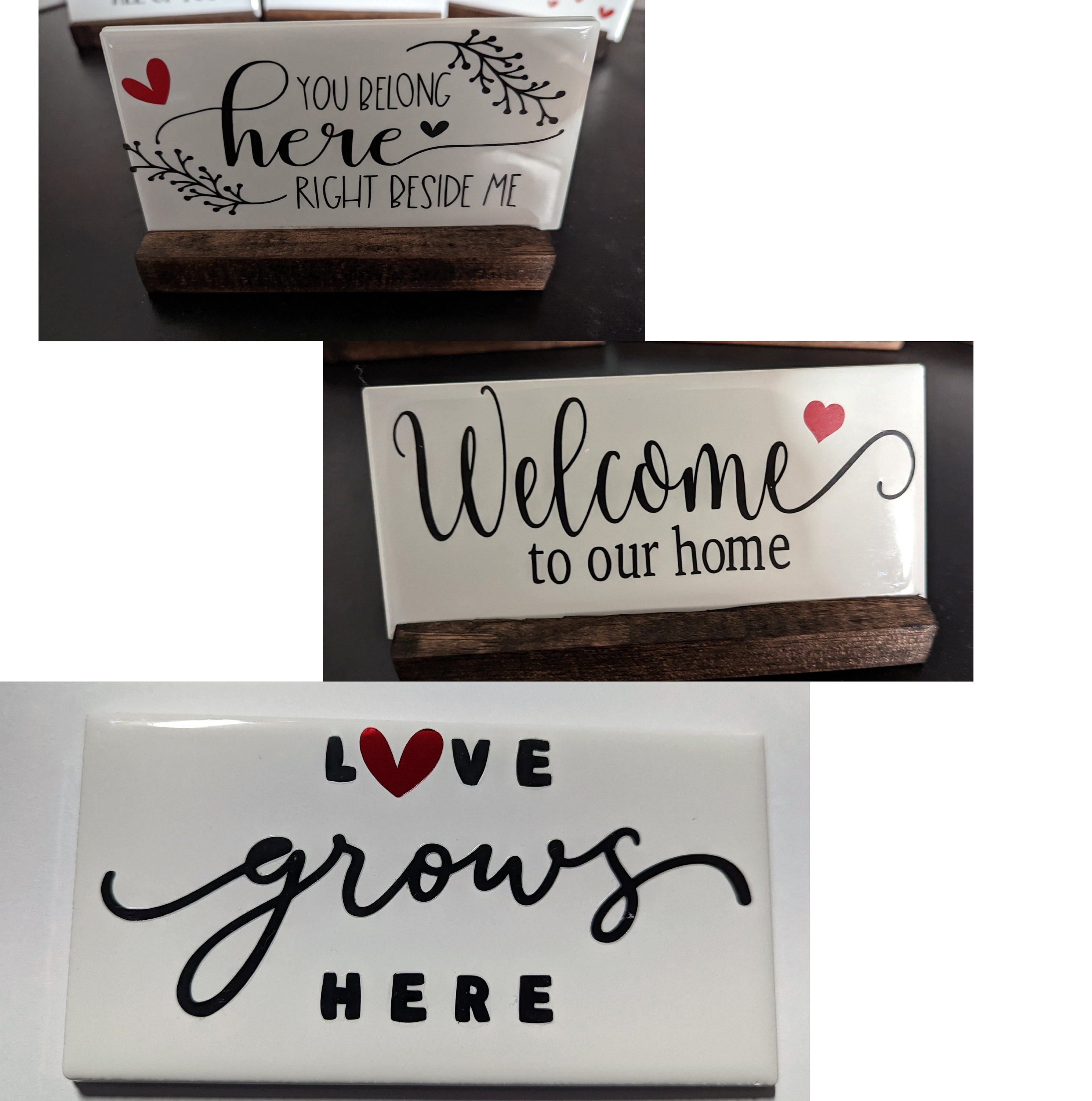Ceramic Signs Tile Signs Romantic Decorative Farmhouse Sign Valentine ...