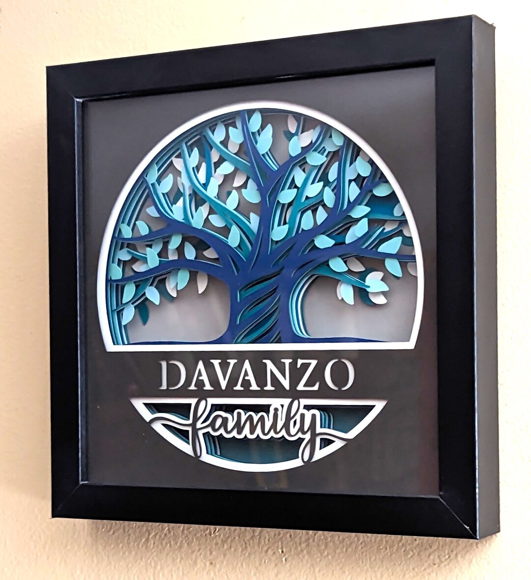 Personalized Family Tree 3D Shadowbox Free Shipping - Etsy