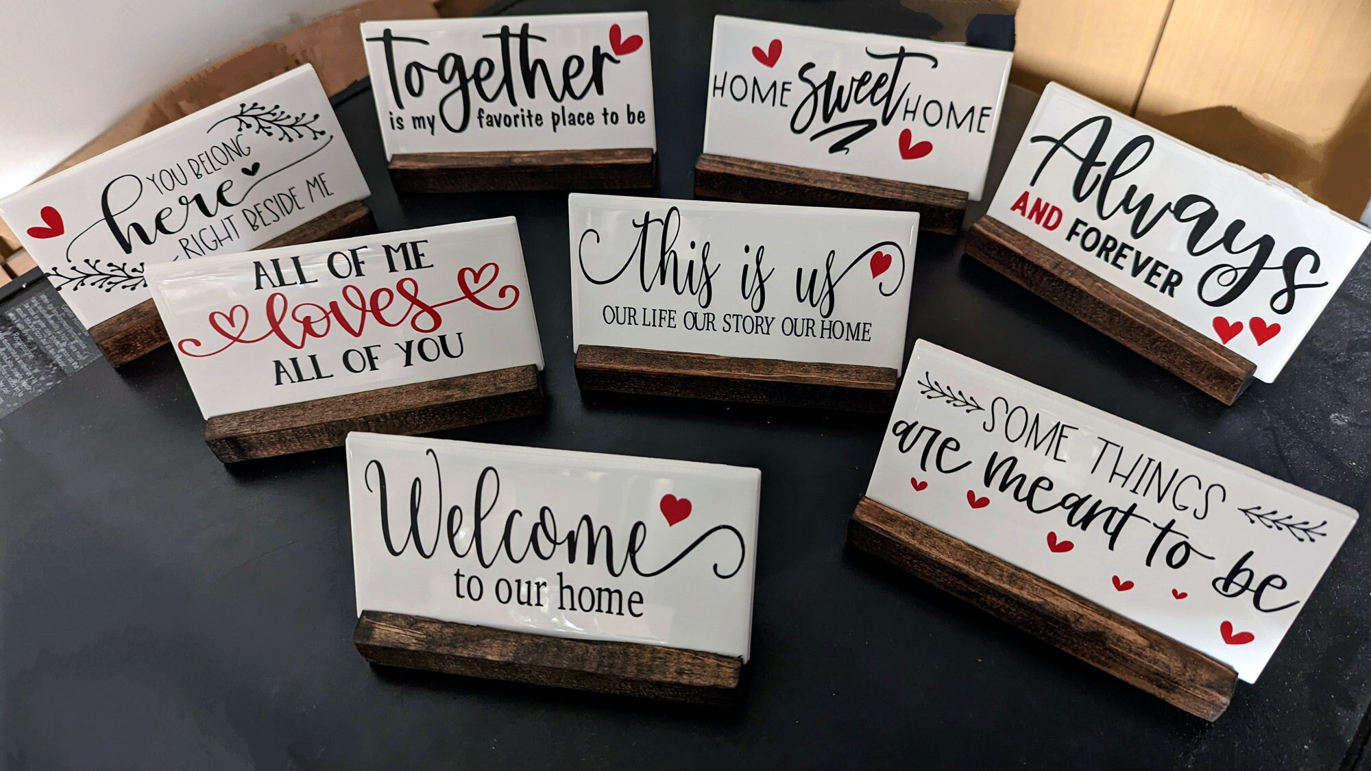 Ceramic Signs Tile Signs Romantic Decorative Farmhouse Sign Valentine ...
