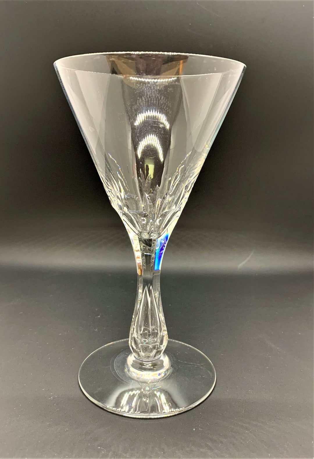 Maytime Stemware Blown Glass by Seneca Glass Company Teardrop Stem Wine ...