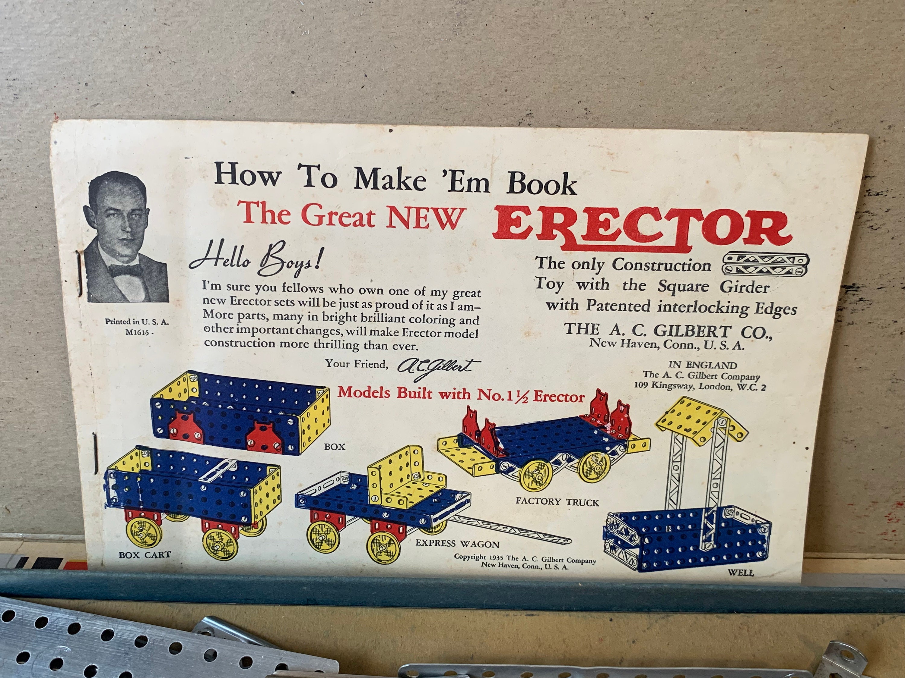 Gilbert Erector Set 1950s Comes in Original Box With Parts - Etsy