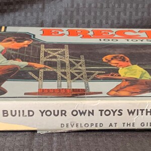 Gilbert Erector Set 1950s Comes in Original Box With Parts Only - Etsy