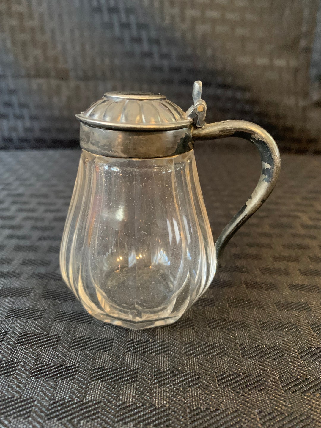 Vintage Glass Lidded Mustard or Mayo Jar - Etsy