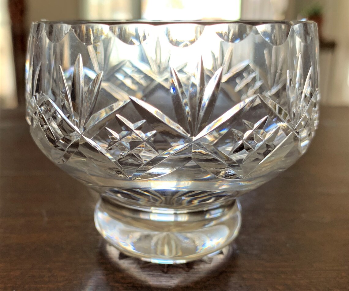 Edinburgh Crystal Balmoral Pattern Rose Bowl 2.75 | Etsy