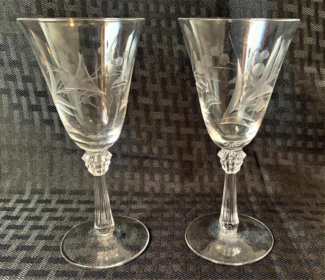 Antique Vintage Fostoria Cynthia Pattern 5 1/2 Wine - Etsy