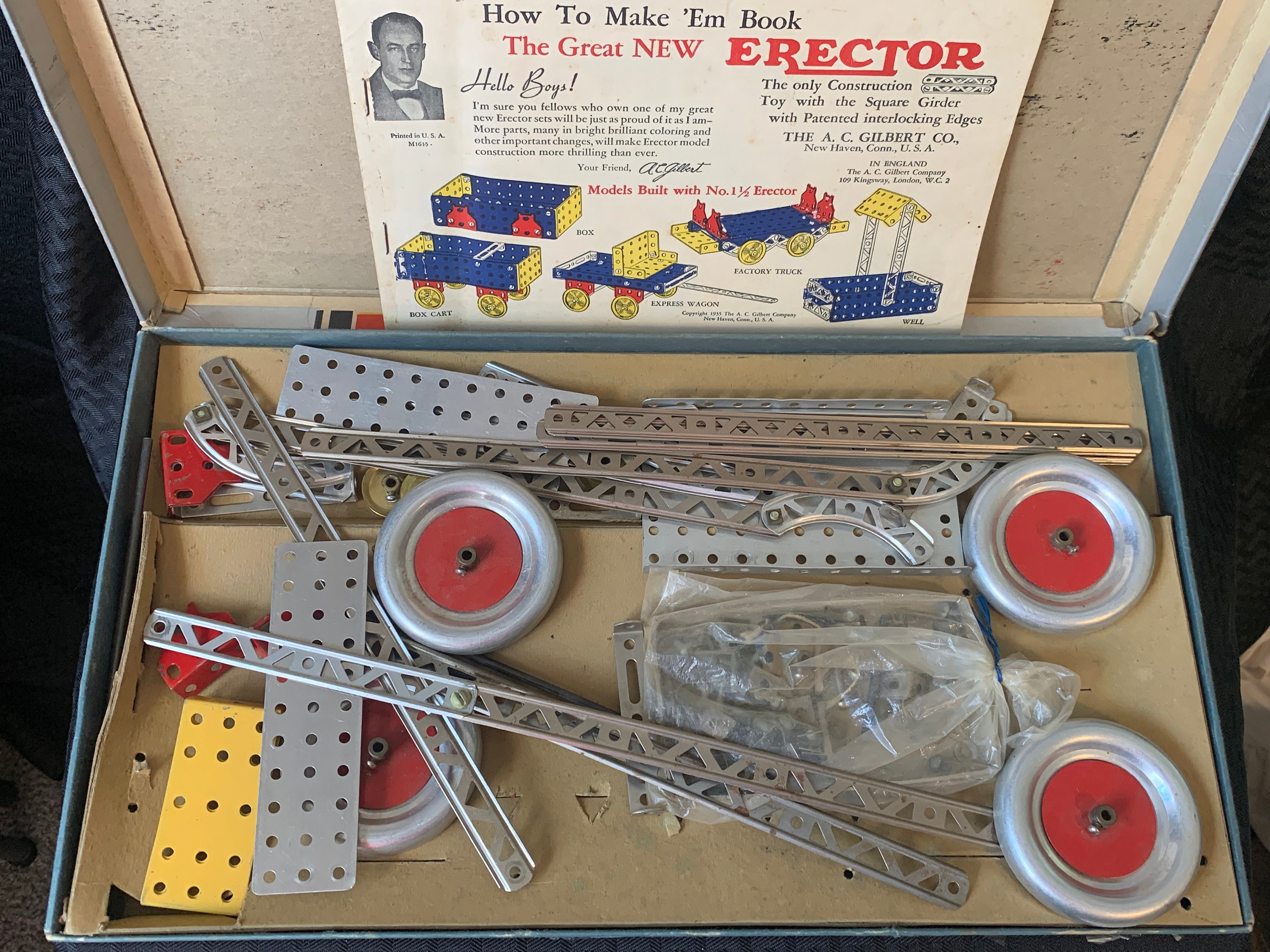 Gilbert Erector Set 1950s Comes in Original Box With Parts - Etsy