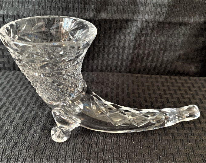Vintage Galway Crystal Cornucopia Horn of Plenty Deep Cut Crystal - Etsy