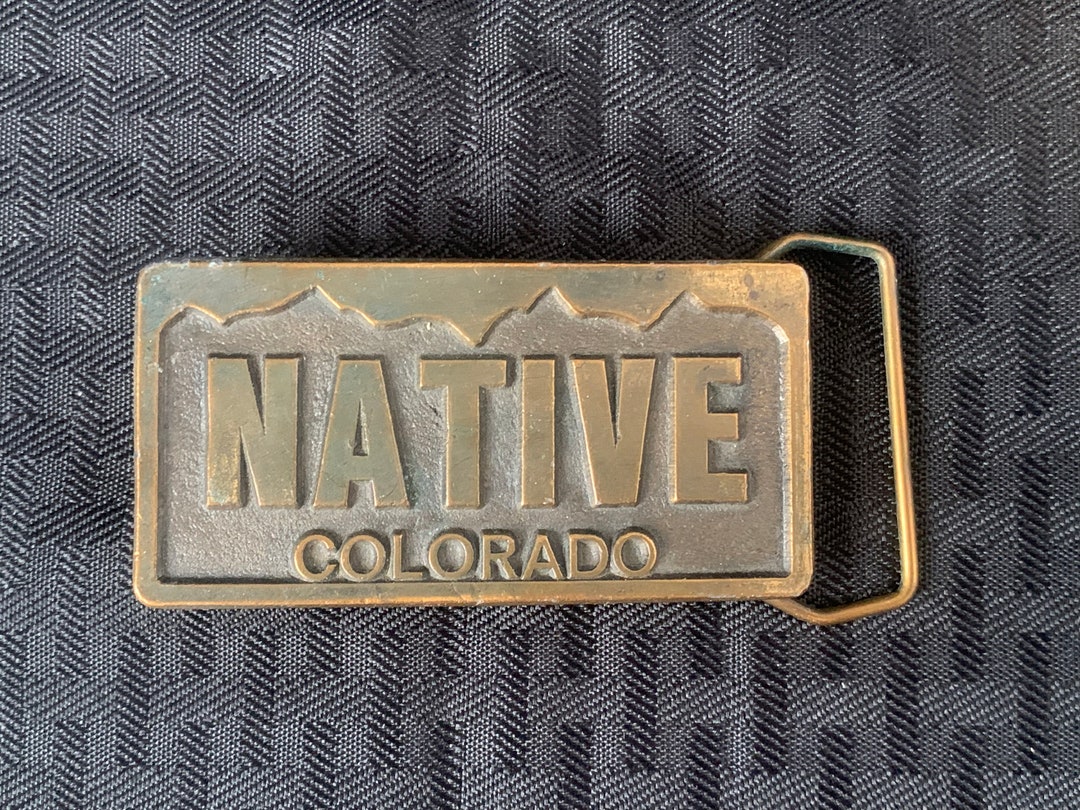 Vintage Spec Cast Belt Buckle Bronze Color NATIVE Colorado - Etsy