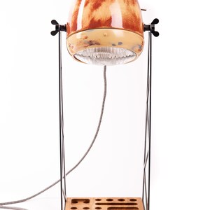 Retro Lamp With an Original Motorcycle Headlight on a Metal Base and a ...
