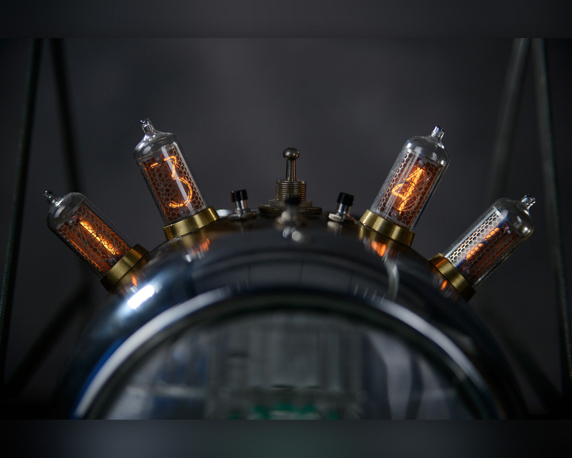 Table Clock With Nixie Lamp in Vintage Case for Motorcycle - Etsy