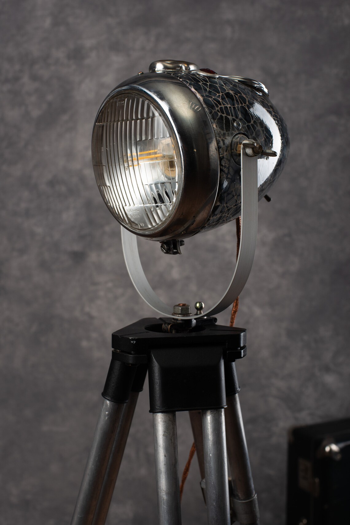 A floor lamp from an old headlight from a Soviet motorcycle | Etsy