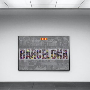 Barcelona FC Name Print Wallart, Printable Gift, 3 Design in 1 Package ...