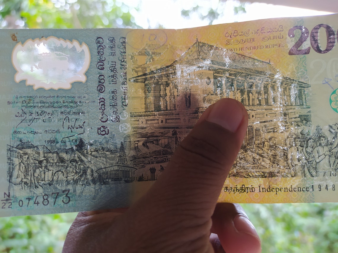 Sri Lanka 200 Rupee Polymer Note 1998 | 50th Independence Anniversary ...