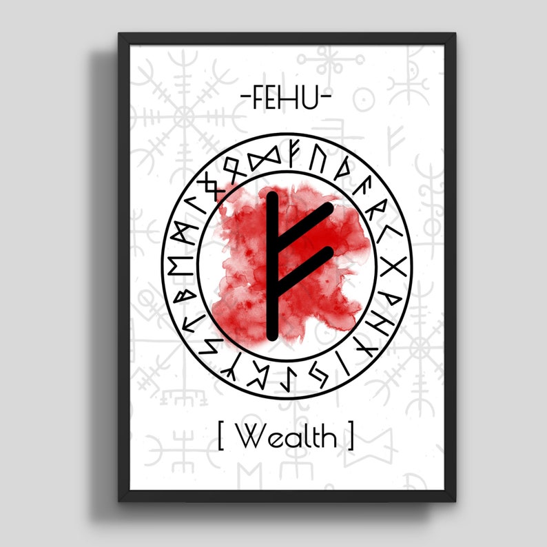 Elder Futhrak Viking Runes Art Prints: Scandinavian Norse Decor ...